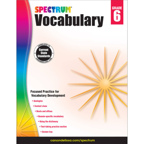 Spectrum Vocabulary Workbook Grade 6 Spectrum® CD704613