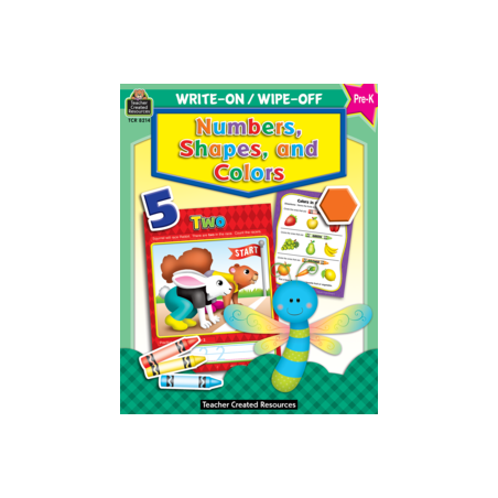 Write-On/Wipe-Off Book: Numbers, Shapes and Colors Teacher Created ...