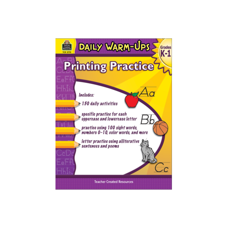 Daily Warm-Ups: Printing Practice Grades K-1 Teacher Created Resour...