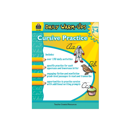 Daily Warm-Ups: Cursive Practice Grades 2-4 Teacher Created Resourc...