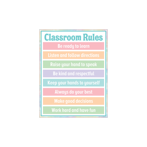 Pastel Pop Classroom Rules Chart Teacher Created Resources TCR-7474