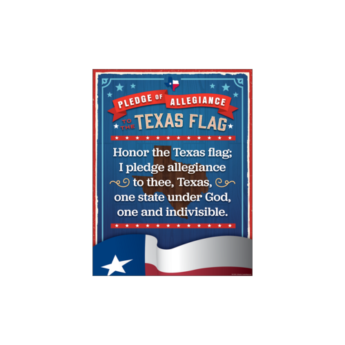Pledge of Allegiance to the Texas Flag Chart Teacher Created Resour...