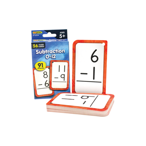Subtraction 0-12 Flash Cards Teacher Created Resources TCR-62034