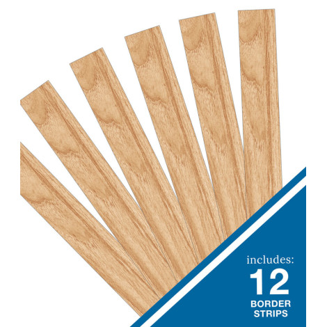 Light Wood Grain Straight Bulleting Board Borders Carson-Dellosa Ed...