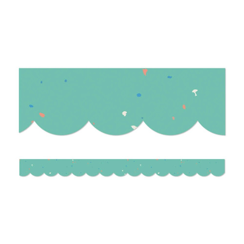 Speckled Teal Scalloped Bulletin Board Borders Carson-Dellosa Educa...
