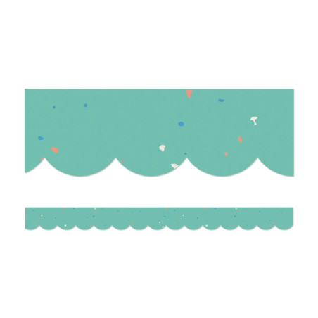 Speckled Teal Scalloped Bulletin Board Borders Carson-Dellosa Educa...