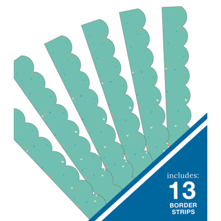 Speckled Teal Scalloped Bulletin Board Borders Carson-Dellosa Educa...