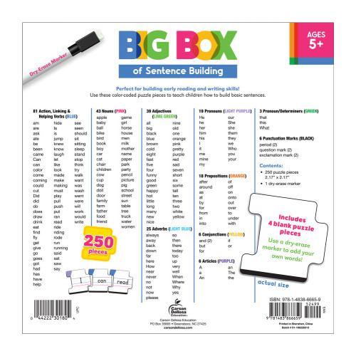 Big Box of Sentence Building Puzzle Grade K-3 Carson-Dellosa Educat...