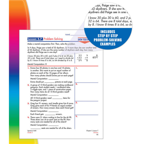 Spectrum Math Workbook Grade 3 Carson-Dellosa Education® CD704563